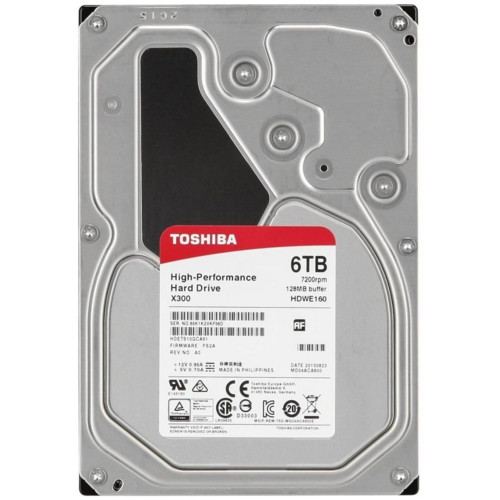 Внутренний жесткий диск Toshiba X300 HDWE160UZSVA (HDD (классические ...